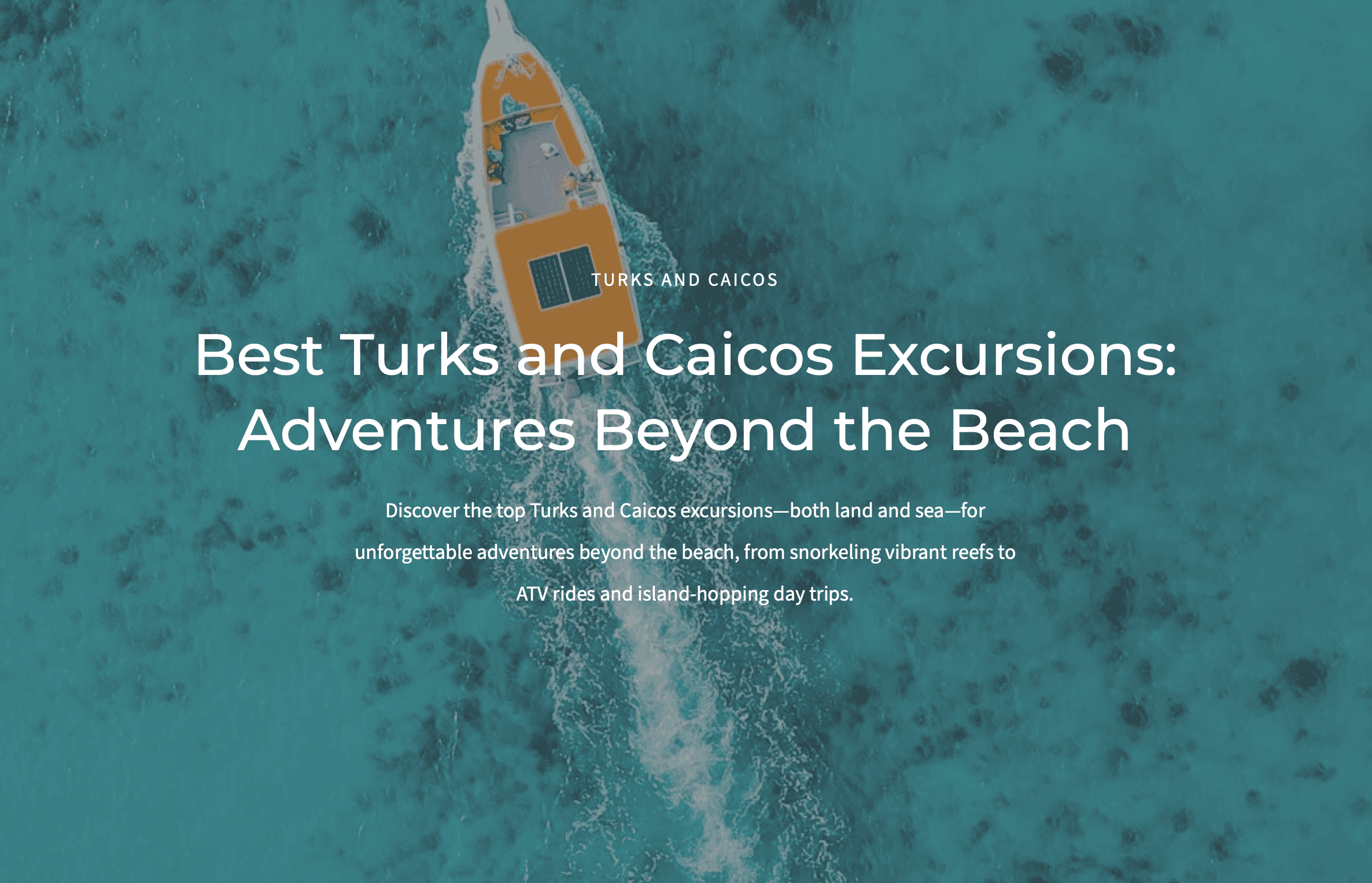 Best Turks and Caicos Excursions: Adventures Beyond the Beach