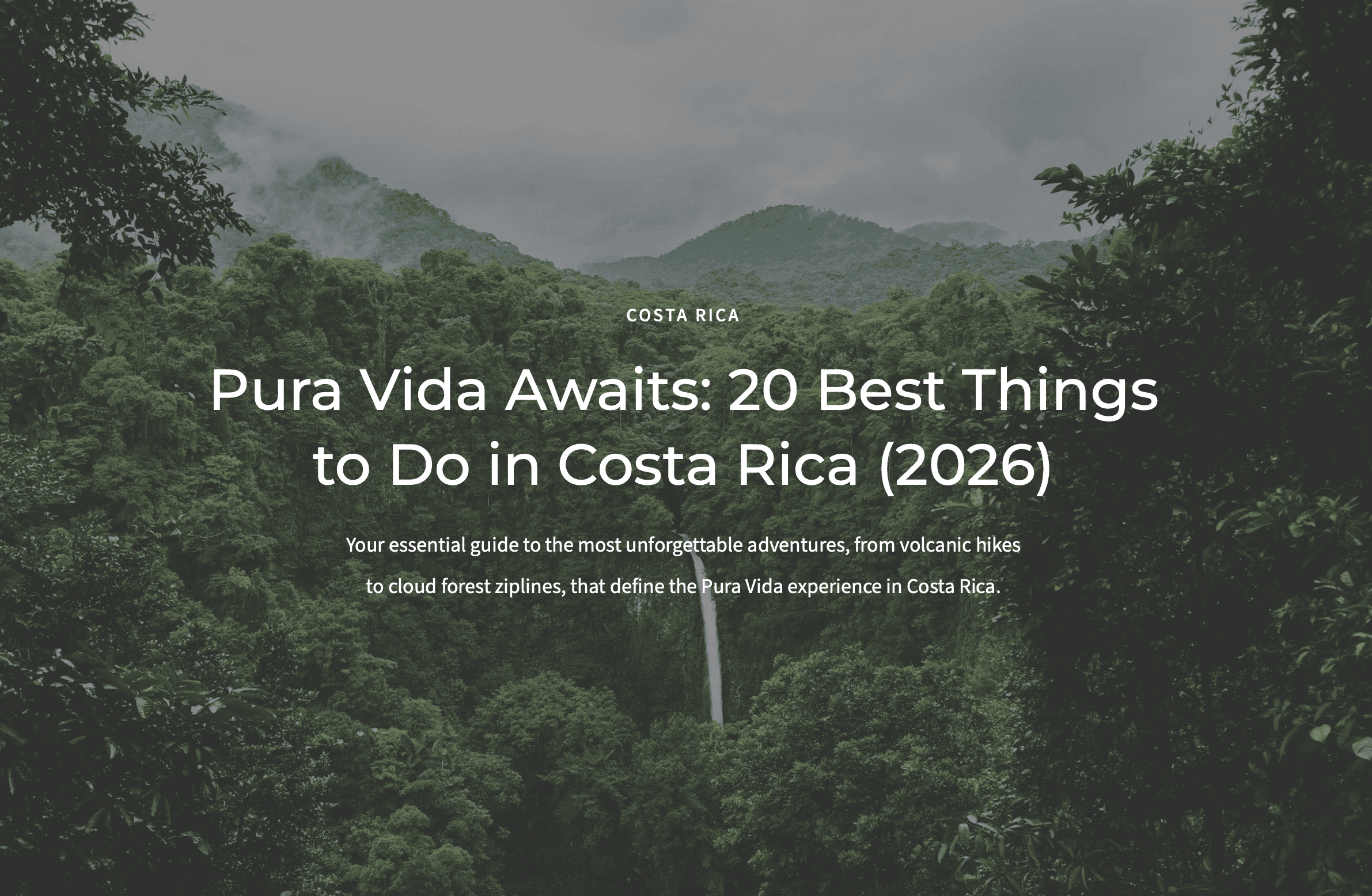 Pura Vida Awaits: 20 Best Things to Do in Costa Rica (2026)